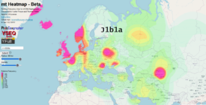 mtDNA Haplogroup J1 Relative Frequency Maps – Mygrations
